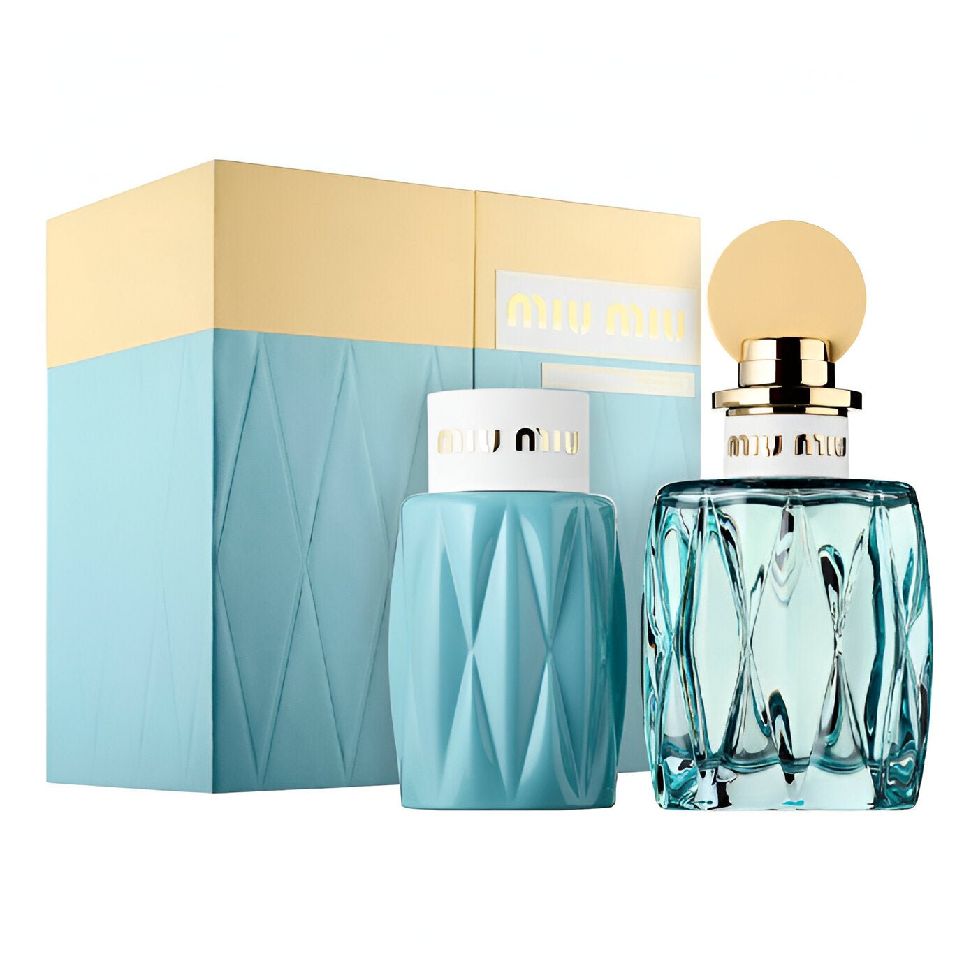 Shop Miu Miu L'Eau Bleue EDP Body Lotion Set for Women